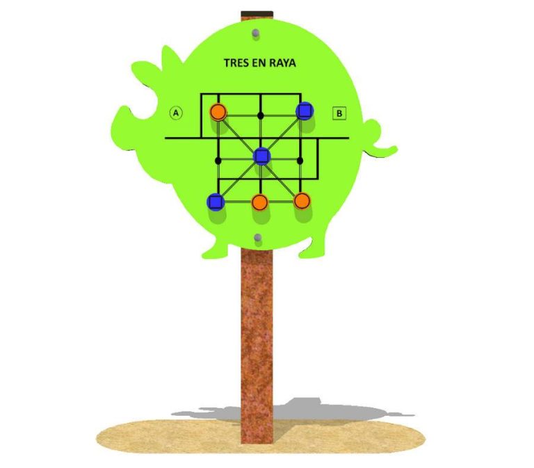 Panel de juego Tres en Raya para parques infantiles inclusivos ...